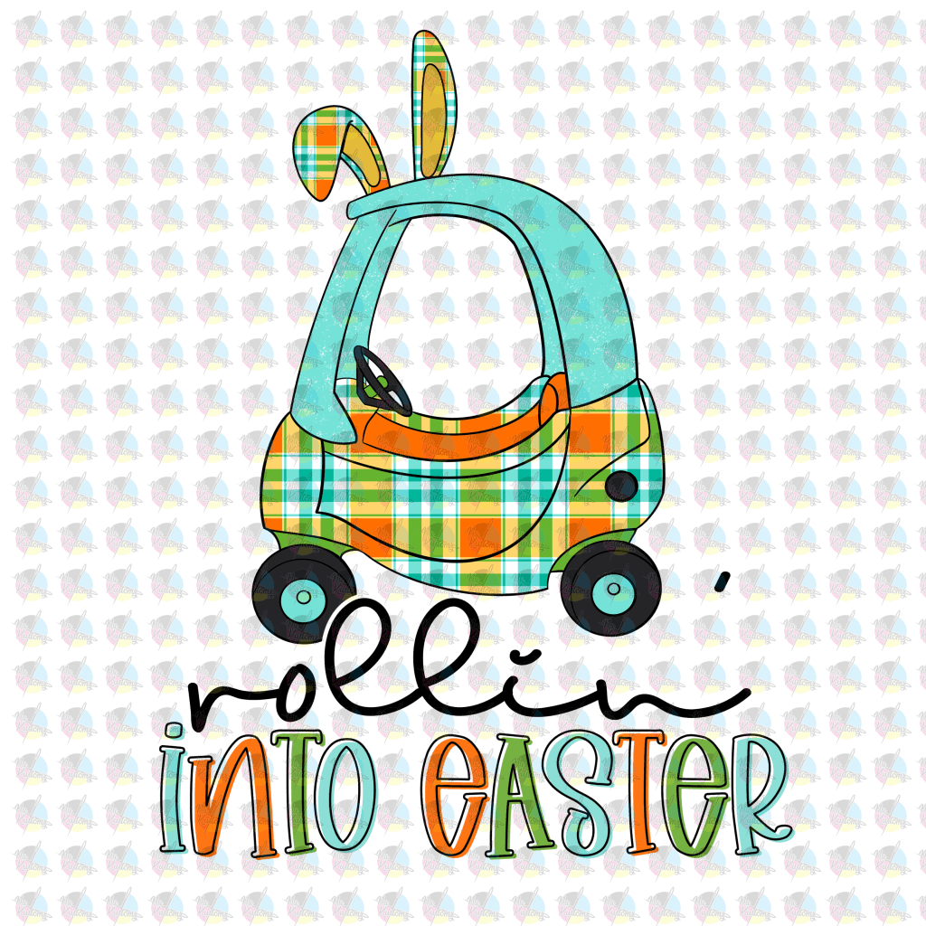 RTS Kids Rollin into Easter Blue Cozy Coupe Non-Glitter Transfer – Nu ...
